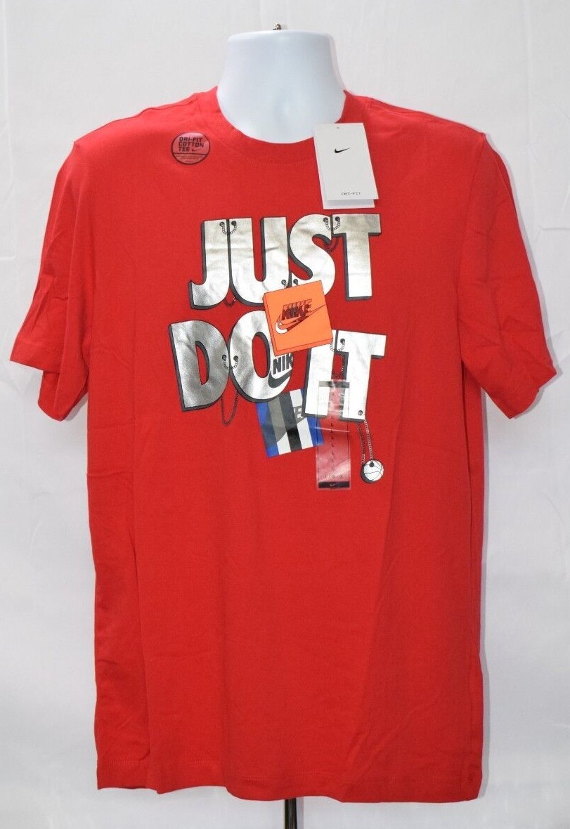 Nike Graphic Tee Just Do It Red T-Shirt (DJ3707-657) Mens Sizes L / XL ...