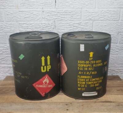 Military Alcohol Isopropyl 5 Gallon Surplus Container Ration Field Army ...