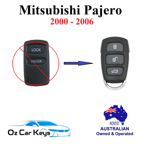 MITSUBISHI PAJERO REMOTE CONTROL CAR KEY FOB 2000 2001 2002 2003 2004 ...