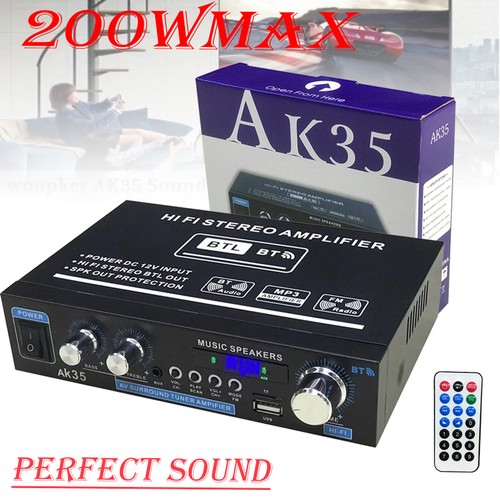 Home Audio Bluetooth 2.0 Stereo Amplifier Max 200W Power Stereo ...
