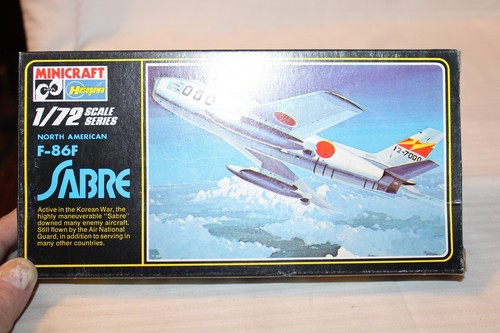 1/72 Scale Hasegawa, North American F-86F Sabre Jet Model Kit #015 BN ...