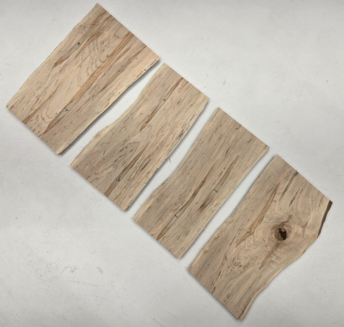 16" Set of 4 Silver Maple Live-edge Slabs Lumber Wood | eBay