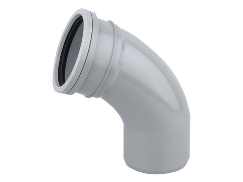 Osma Soil PVC-U Bend 67.5° GREY 110mm Single Socket 4S162G 4S162 Wavin ...