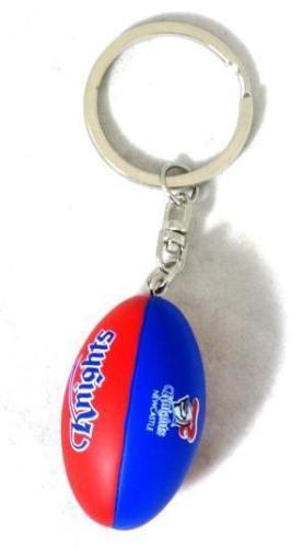 23830 NEWCASTLE KNIGHTS NRL TEAM LOGO NAME HARD FOOTBALL BALL KEYS ...
