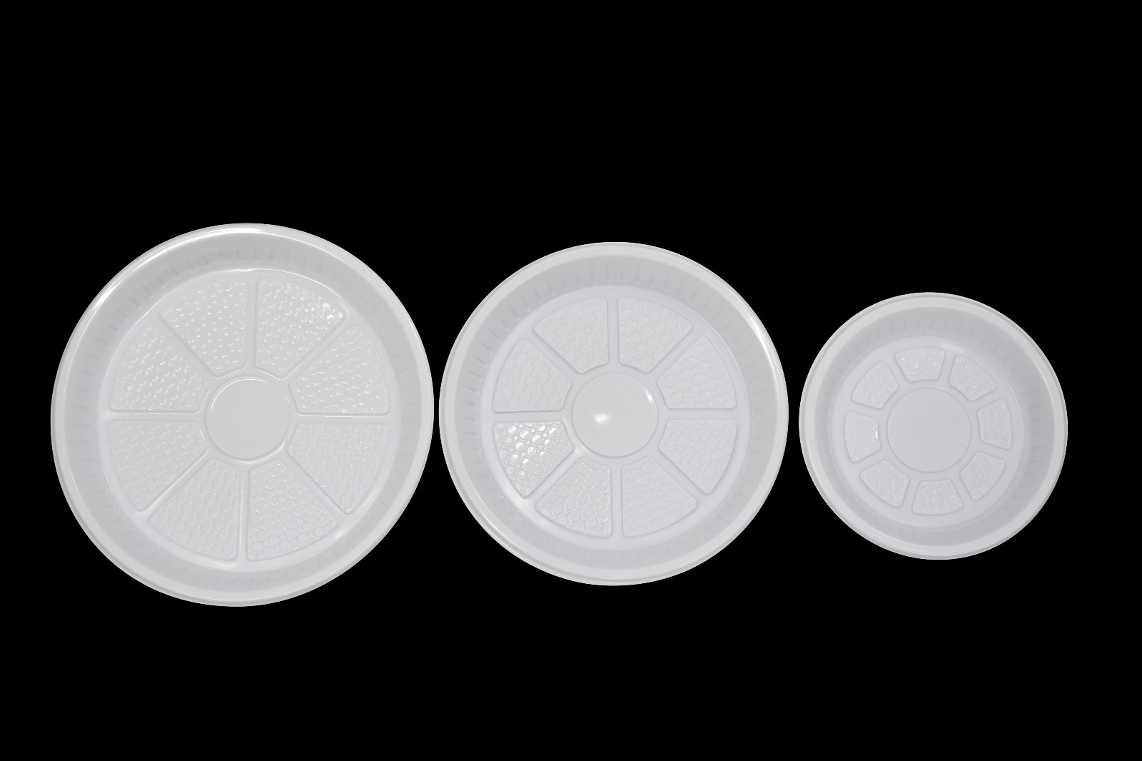 Strong White Plastic Dinner Party Round Lipped Disposable Plates 7" 9 ...