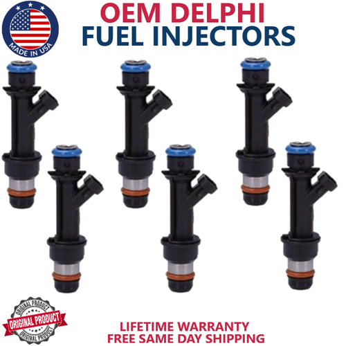 x6 OEM DELPHI Fuel Injectors For 2001, 2002, 2003, 2004, 2005 Buick ...