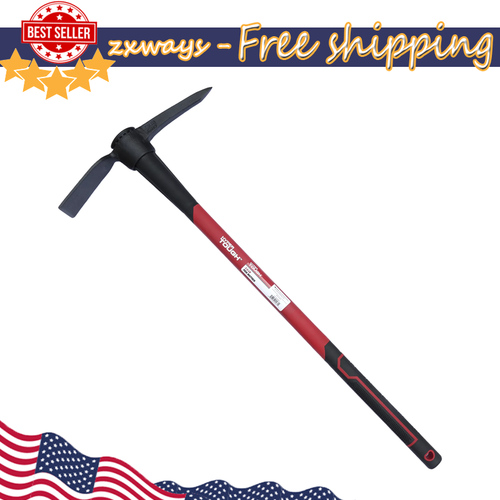 Pick Mattock W/ Fiberglass Handle & Double-Sided Hoe Blade Weed Cut ...