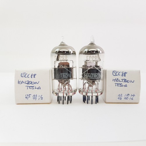 2 x PRODUCTION DE TUBES HALTRON ECC88 TESLA. PAIRE ASSORTIE. Nos ...