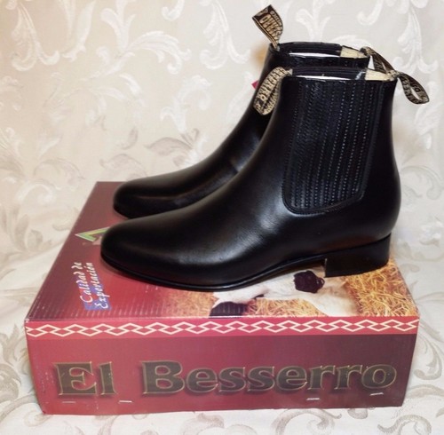 El Besserro Half Ankle mens Western Leather Boot Botin Charro Bota DE ...