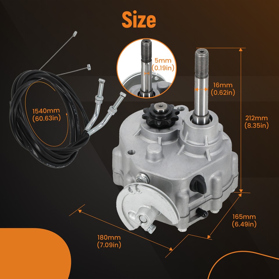 New Go Kart Forward Reverse Gear Box Kit for 2-14HP Engine 4 Stroke ...