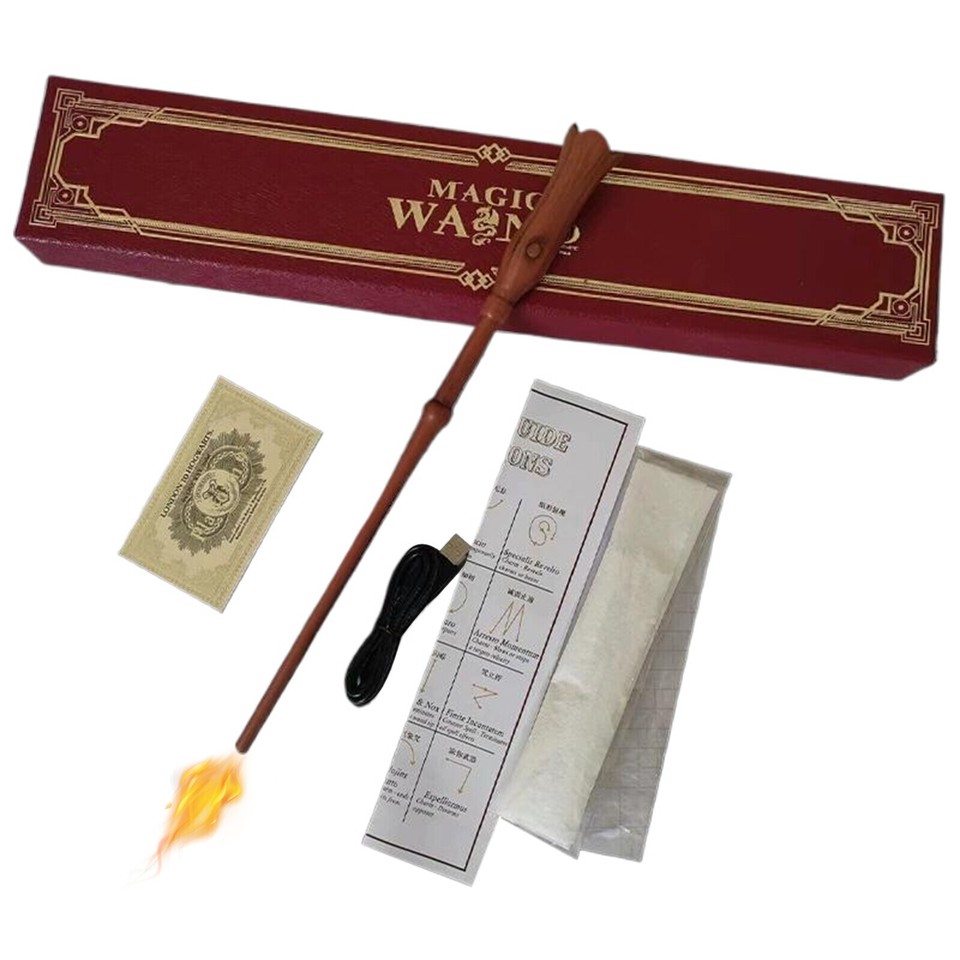 Harry Potter Magic Fire Wand Shooter Fireball Firing Wand Dumbledore ...