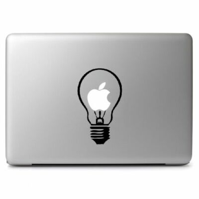 Apple Light Bulb Symbo Vinyl Die Cut Decal Sticker for Macbook Air Pro ...