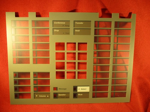 Lucent Avaya Definity 7444-MC plastic designation strip cover tan/brown ...