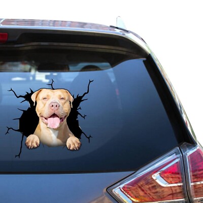 Pitbull Car Decal Pitbull Bumper Stickers Cars Love Die Cut Wall ...