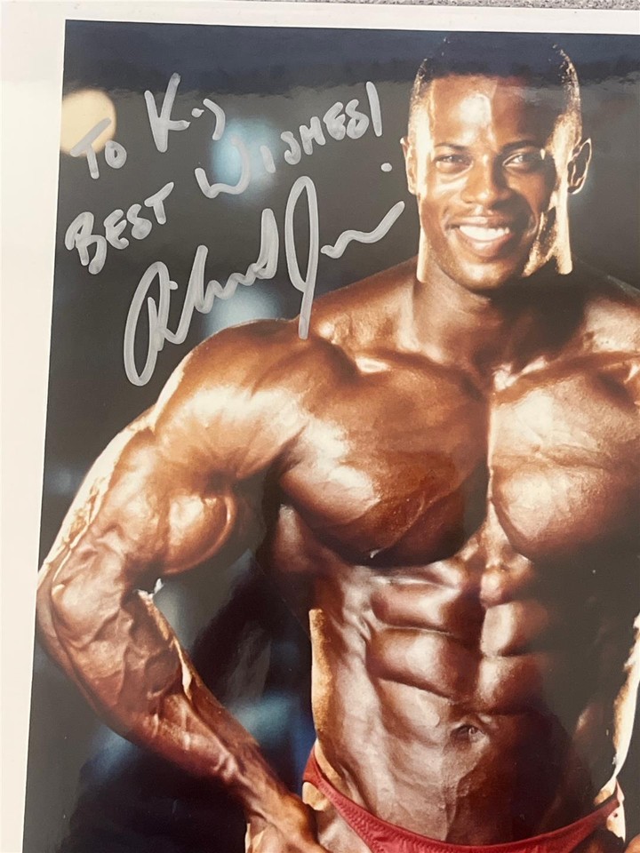 RICHARD JONES muscle bodybuilding HAND-SIGNED autographed ORIGINAL ...