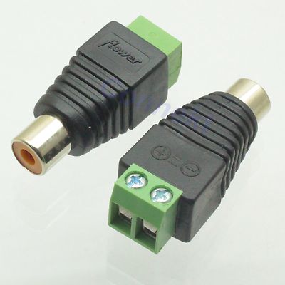 2pcs CAT5 To Camera CCTV Video AV Balun Phono RCA female jack Connector ...