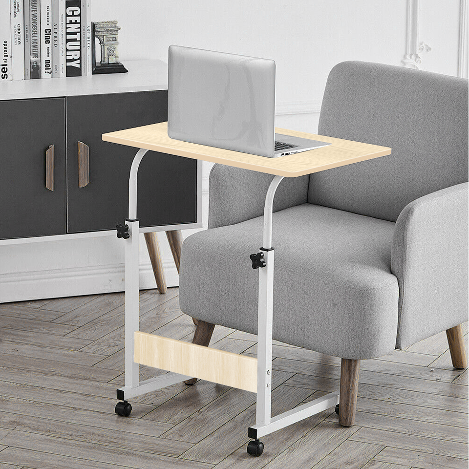 Portable Over Bed Table Hospital Overbed Height Adjustable Laptop Tray ...