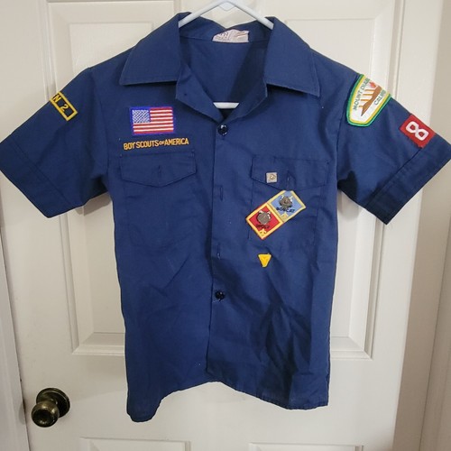 Vintage BSA Boy Scout Uniform Shirt & Patches 80s Mt Diablo Size 12 | eBay