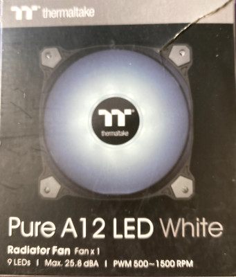 Thermaltake Pure A12 LED Radiator Fan Whisper Quiet 9 LED 500-1500 RPM ...