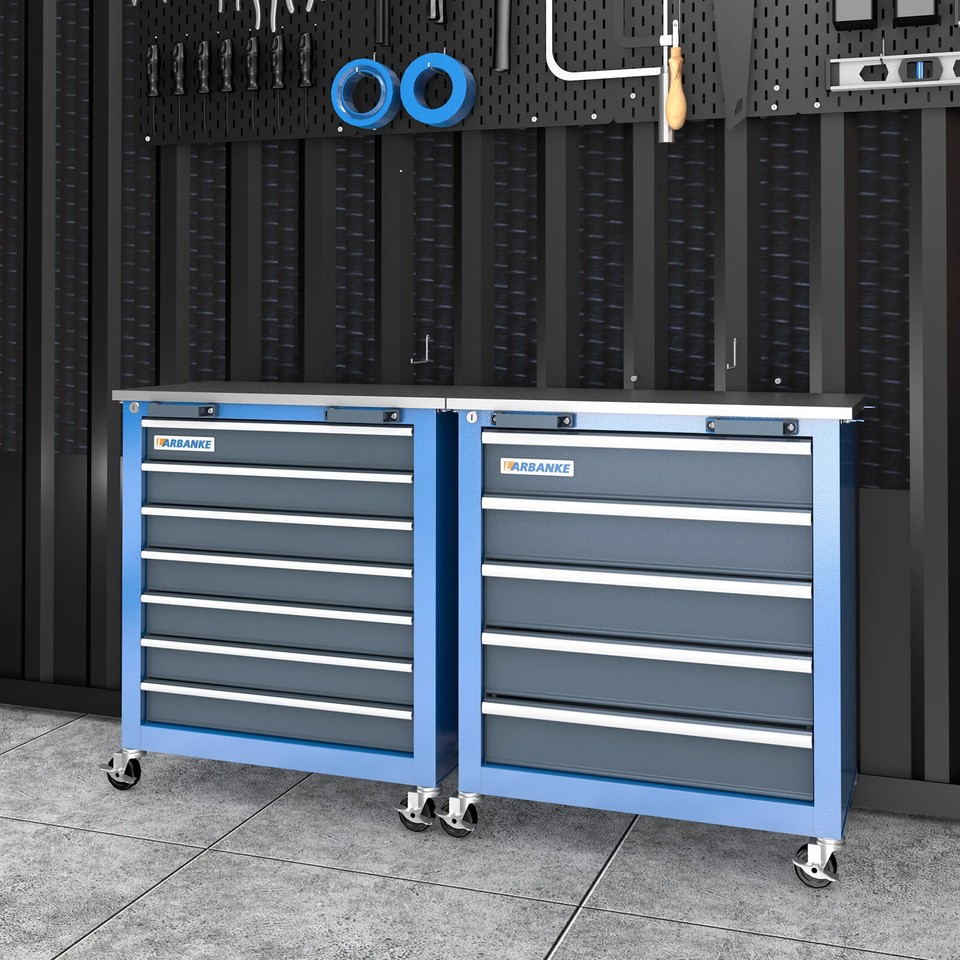 Combination Tool Cabinet,7 Drawer Tool Chest & 5 Drawer Tool Chest ...