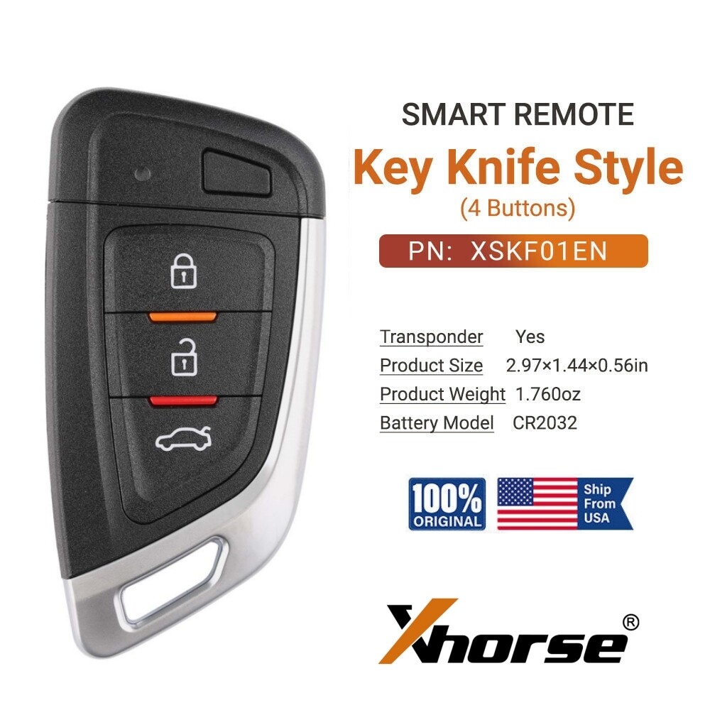 Xhorse Smart Proximity Remote Key Knife Style 3 Buttons XSKF01EN For ...