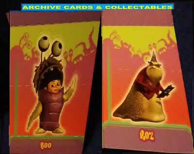 2001 Topps Disney Pixar Monsters, Inc. Pop-Up Insert Card #3 & 6 | eBay