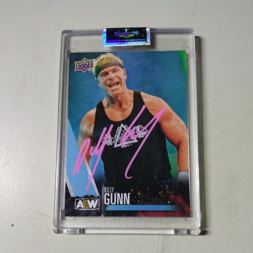 2021 AEW Upper Deck Billy Gunn signed Wrestling Trading Card COA Gold ...