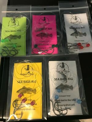 Sea Bass Rigs - Triple Hook Rigs - Hi Lo Fishing Rigs Hand Tied (5) | eBay