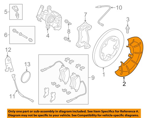 FORD OEM 2015 Transit-350 Rear Brake-Backing Splash Dust Shield Plate ...