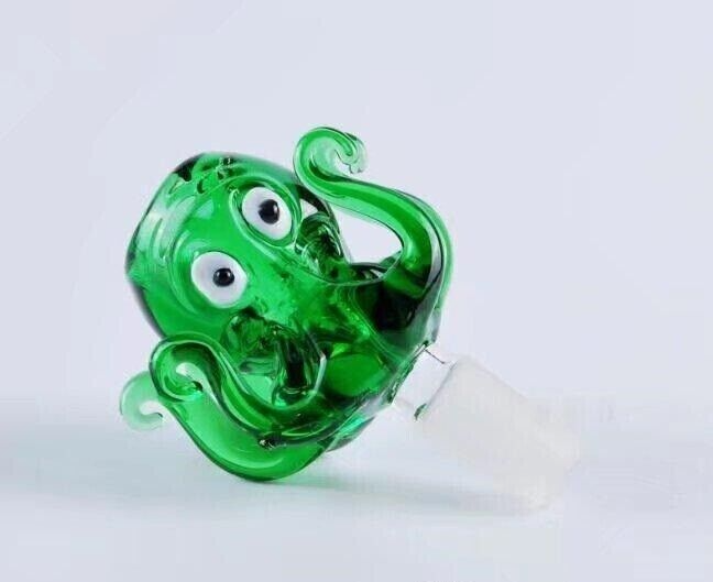 Premium 14mm Green Thick Glass Octopus Bong Bowl Head Piece Bong Bowl ...
