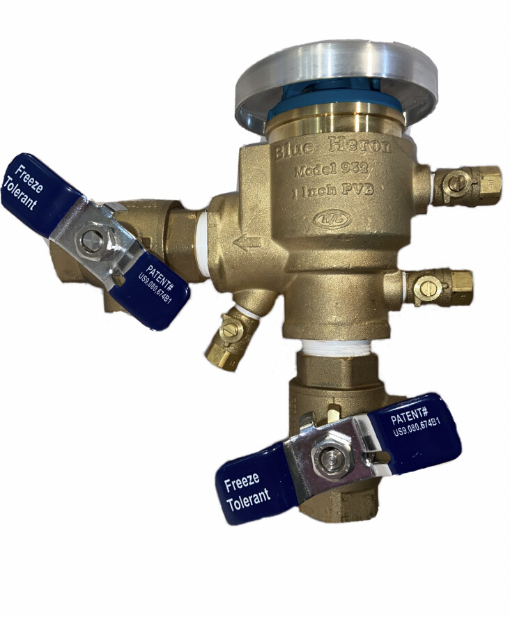 Blue Heron 1" Pressure Vacuum Backflow Assembly PVB Backflow Freeze ...