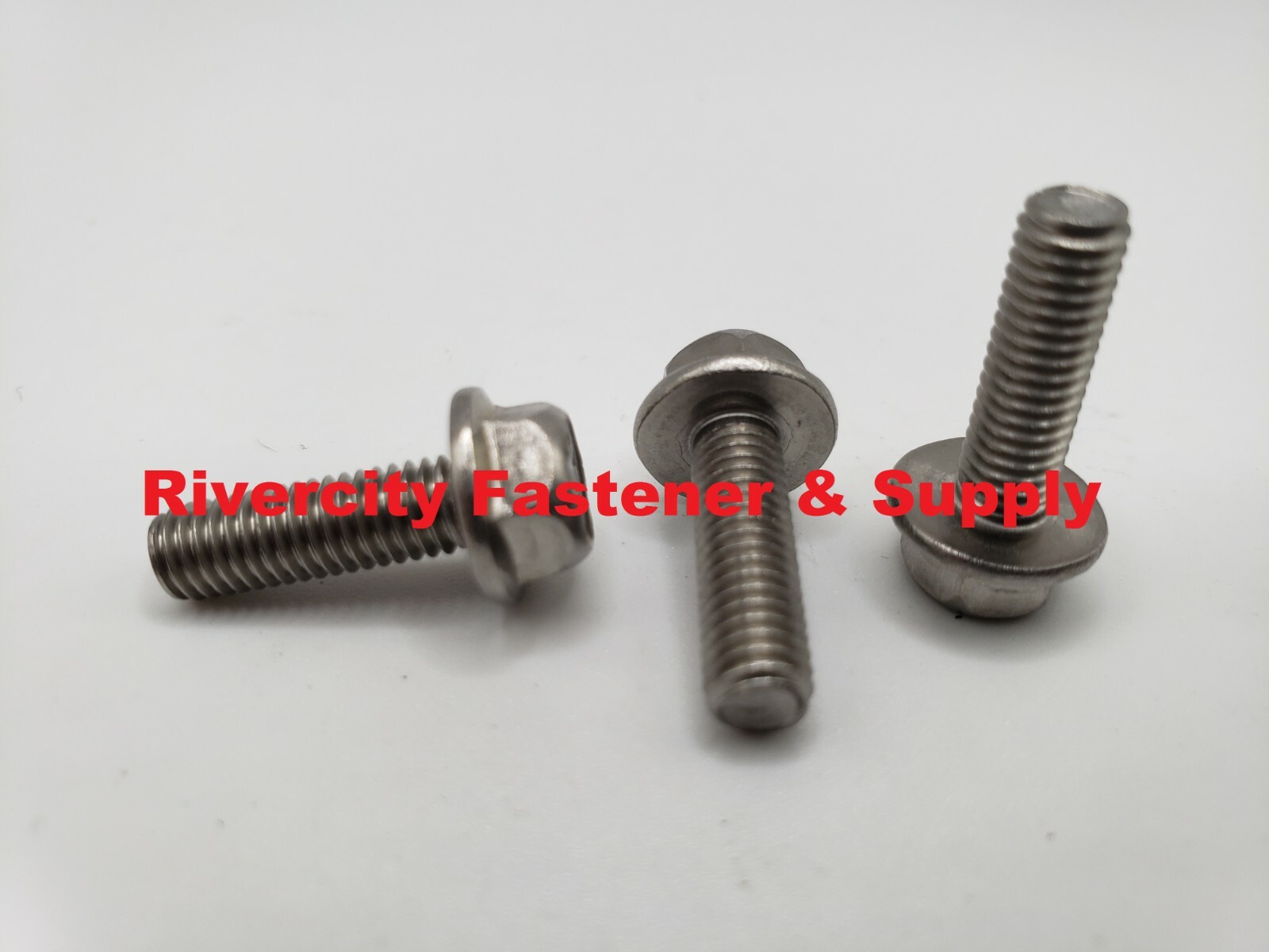 (3) M5-0.8x16 Stainless Hex Flange Bolts / Screws M5x0.8x16 with a 8mm ...