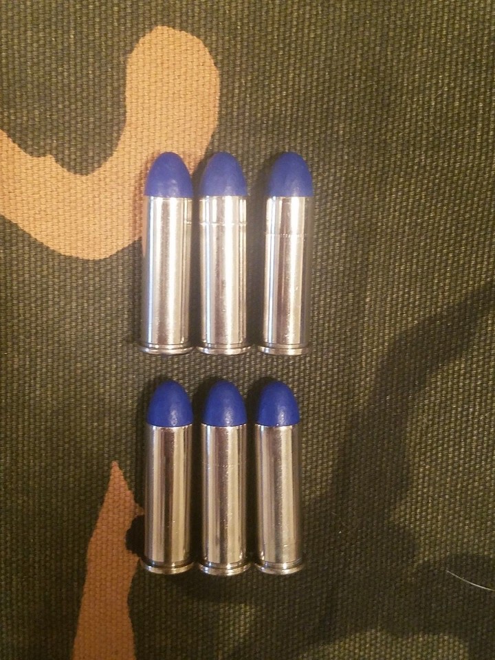38 SPECIAL SNAP CAPS SET OF 6, BLUE AND NICKEL, REAL 125gr WEIGHT!!! | eBay