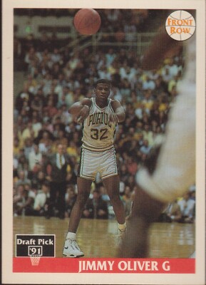 1991 Front Row Italian Draft Pick #22 Jimmy Oliver Purdue Basketball ...