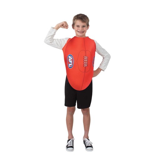 AFL Footy Costume Kids Standard One Size Tabard Tunic Funny Football ...