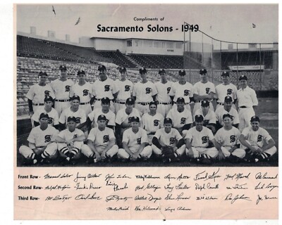 1949 Sacramento Solons Team Photo Give-A-Way | eBay