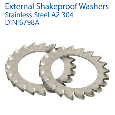 EXTERNAL SHAKEPROOF LOCKING WASHERS STAINLESS M2 M3 M4 M5 M6 M8 M10 M12 ...