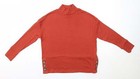 Pep & Co Womens Orange High Neck Polyester Blend Jumper Size 8 | eBay UK