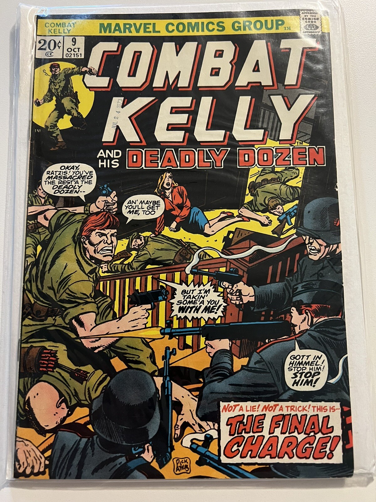 COMBAT KELLY #9 (1973) FINAL ISSUE MARVEL COMICS VF B&B We combine ...
