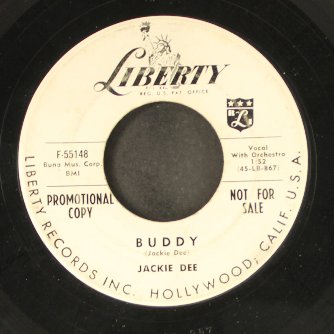 JACKIE DEE: buddy / strolypso dance LIBERTY 7" Single 45 RPM | eBay