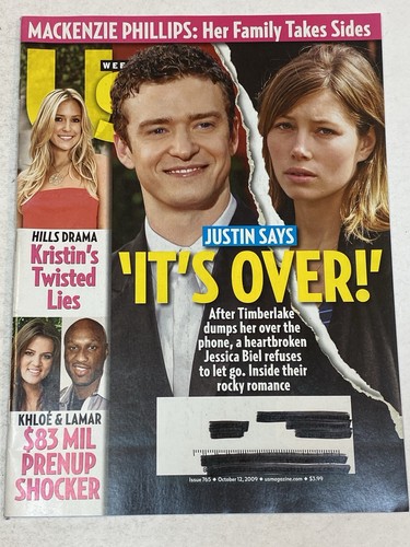 US Weekly Magazine Oct 12 2009 Justin Timberlake Jessica Biel Kristin ...