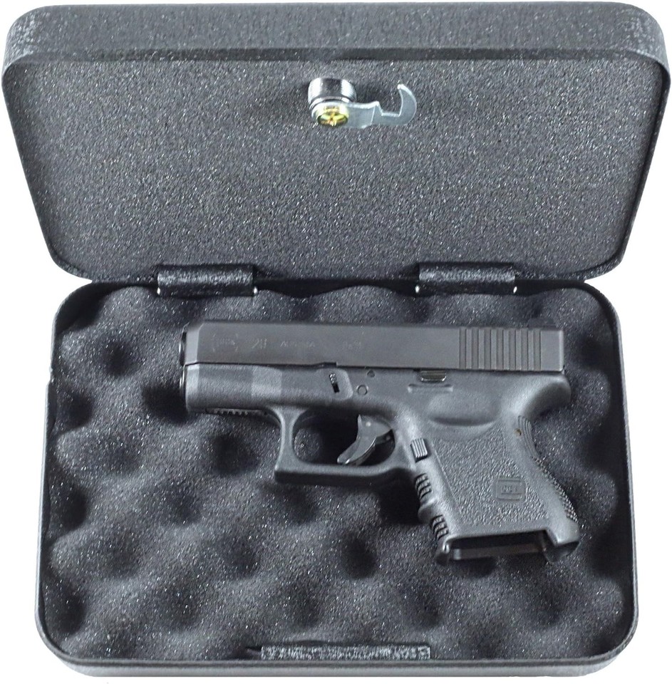 Compact Metal Lockable Gun Case - TSA Approved Safety for Firearms ...