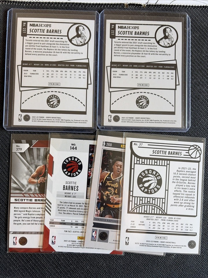 SCOTTIE BARNES 2021-22 NBA Hoops Holiday Winter Rookie Card RC Raptors ...