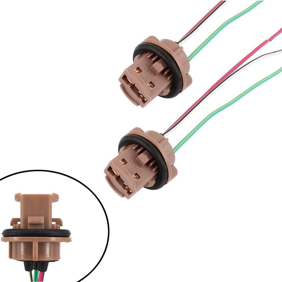 Universal Pigtail Wire Female Socket 7443 Two Harness Front Turn Signal ...