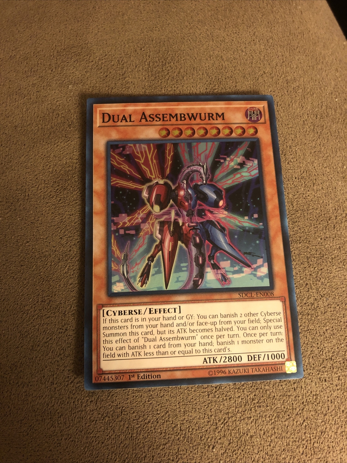 Yugioh! Dual Assembwurm - SDCL-EN008 - Super Rare - 1st Edition Near ...