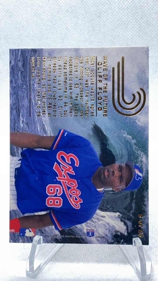 1993 Fleer Flair Cliff Floyd Wave Of The Future Rookie Card RC Montreal ...