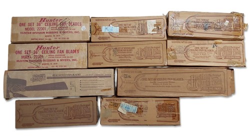 Lot of 10 Original Vintage Hunter Ceiling Fan Blade Boxes Empty for ...