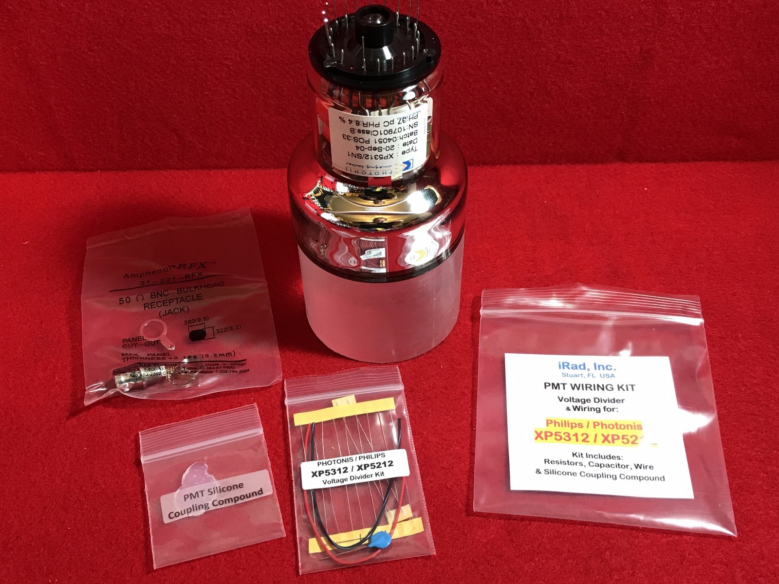 3" Scintillation Detector BASIC KIT Includes PMT Scintillator ...