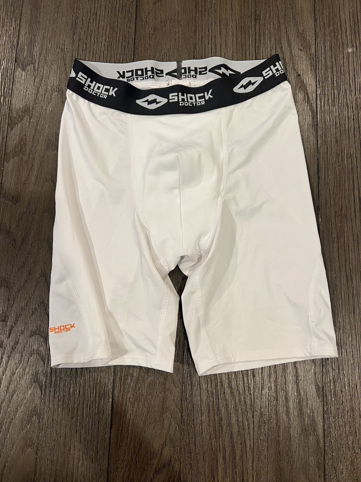 Men's Jock Shock Doctor White Spandex Tights Compress… - Gem