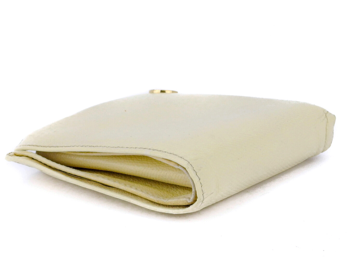 CHANEL wallets here button white leather Authentic us… - Gem